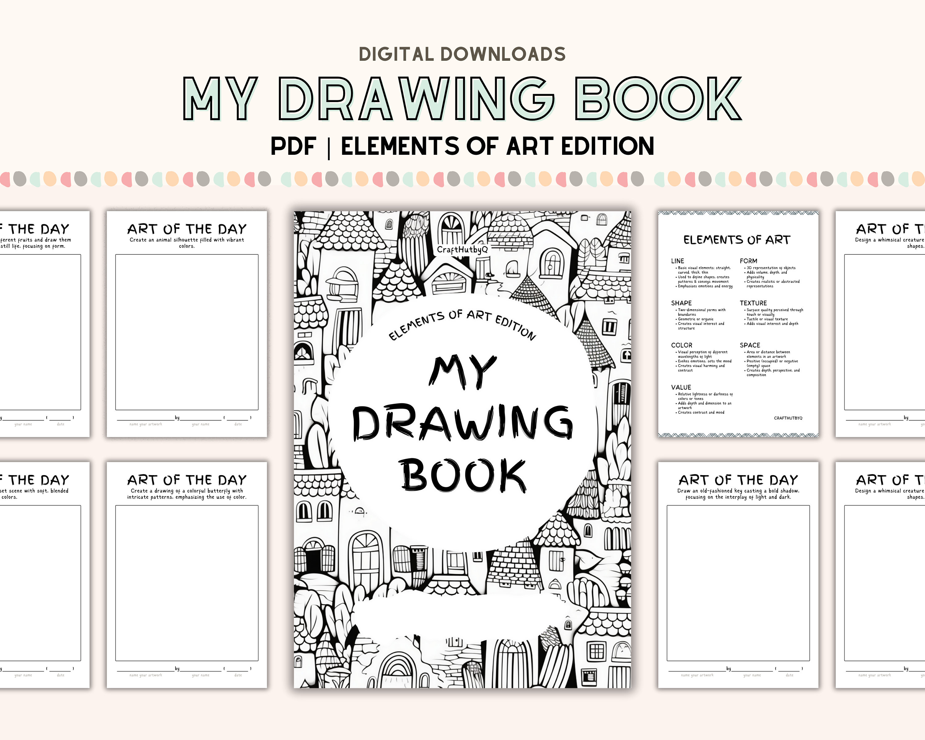 Elements of Art Drawing Book for Art Students Drawing Practice Art ...