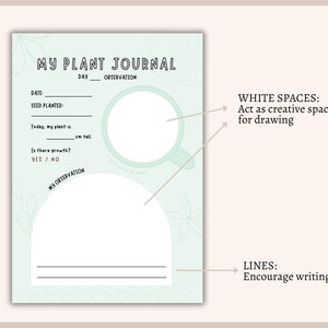 Kids Plant Journal Template Science Activity Plant Growing Journal Kid ...