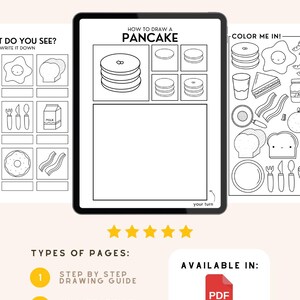 How to Draw Kids Drawing Book Breakfast Themed Step by Step Drawing ...