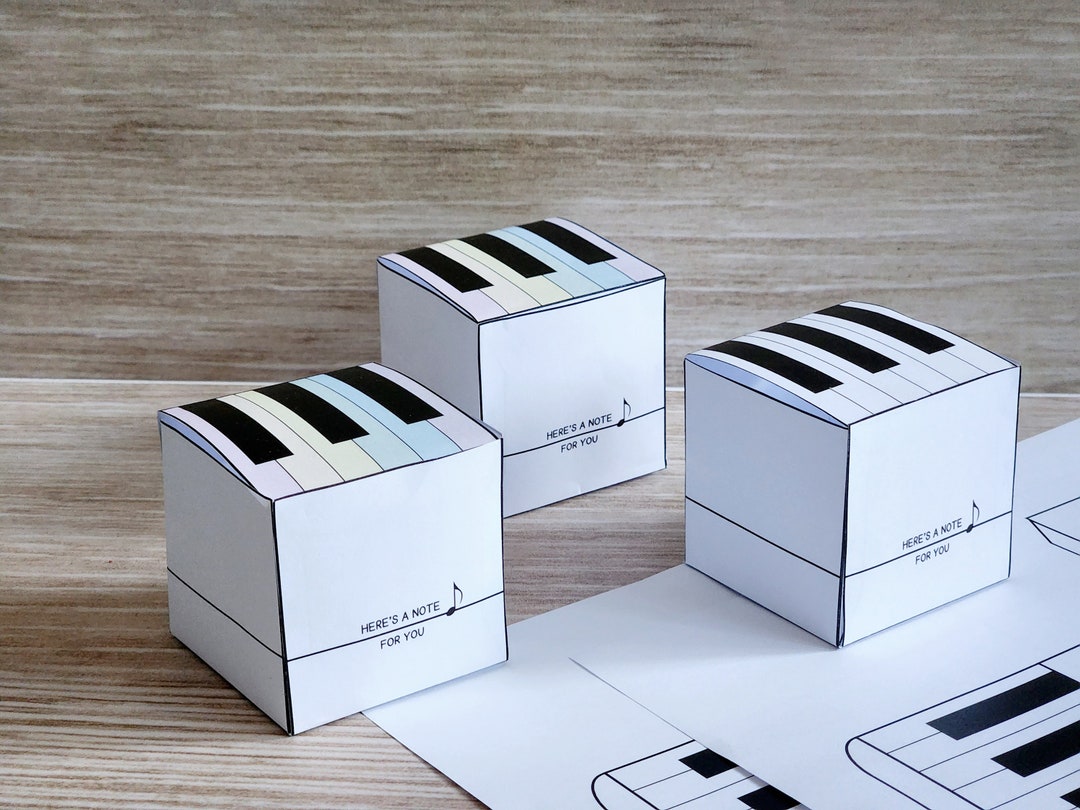 Piano Student Gift Music Teacher Gift Box Template for Kids Music Class ...