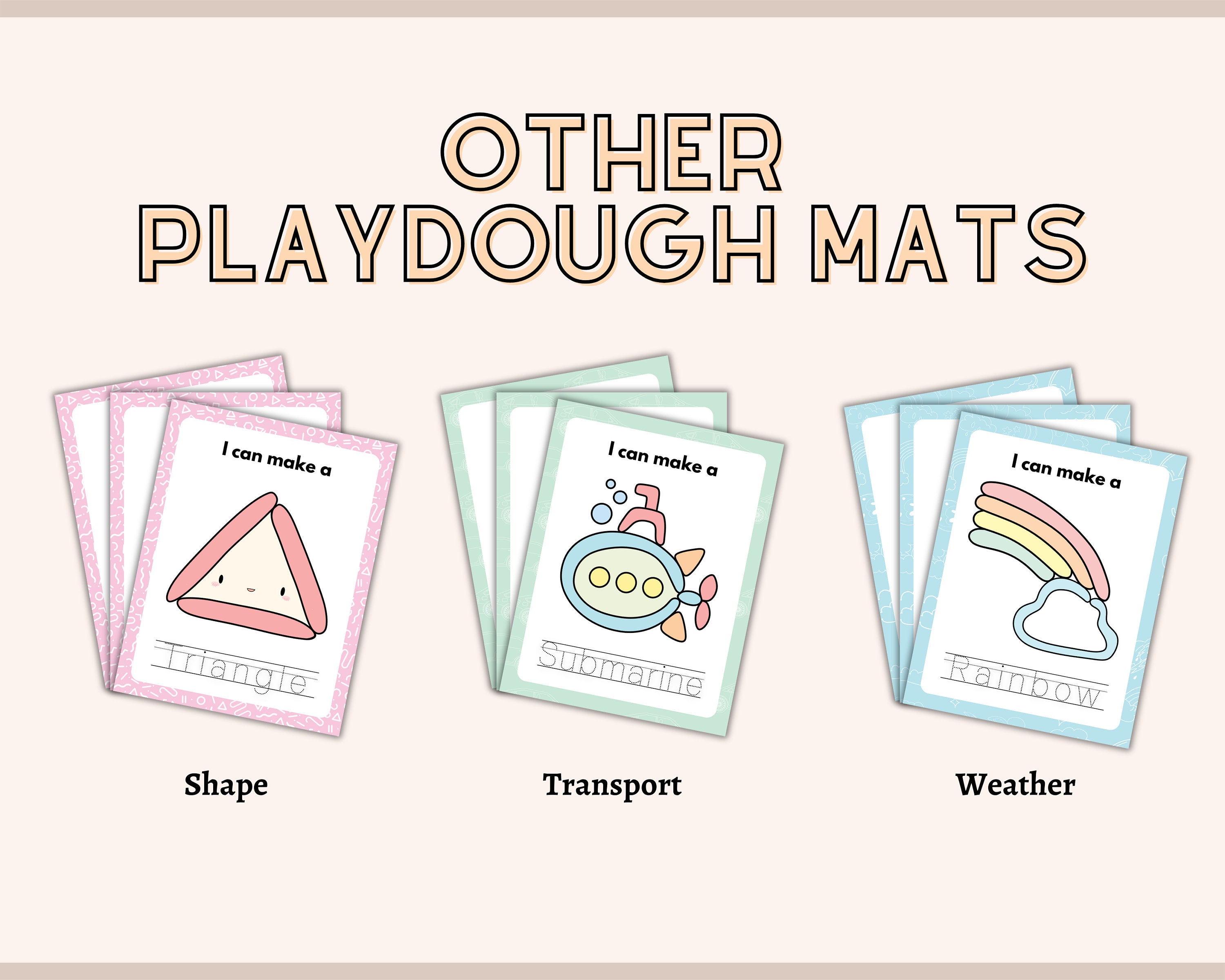 Play Dough Mats Animal Footprints Pre-k Learning Fine Motor Skills ...