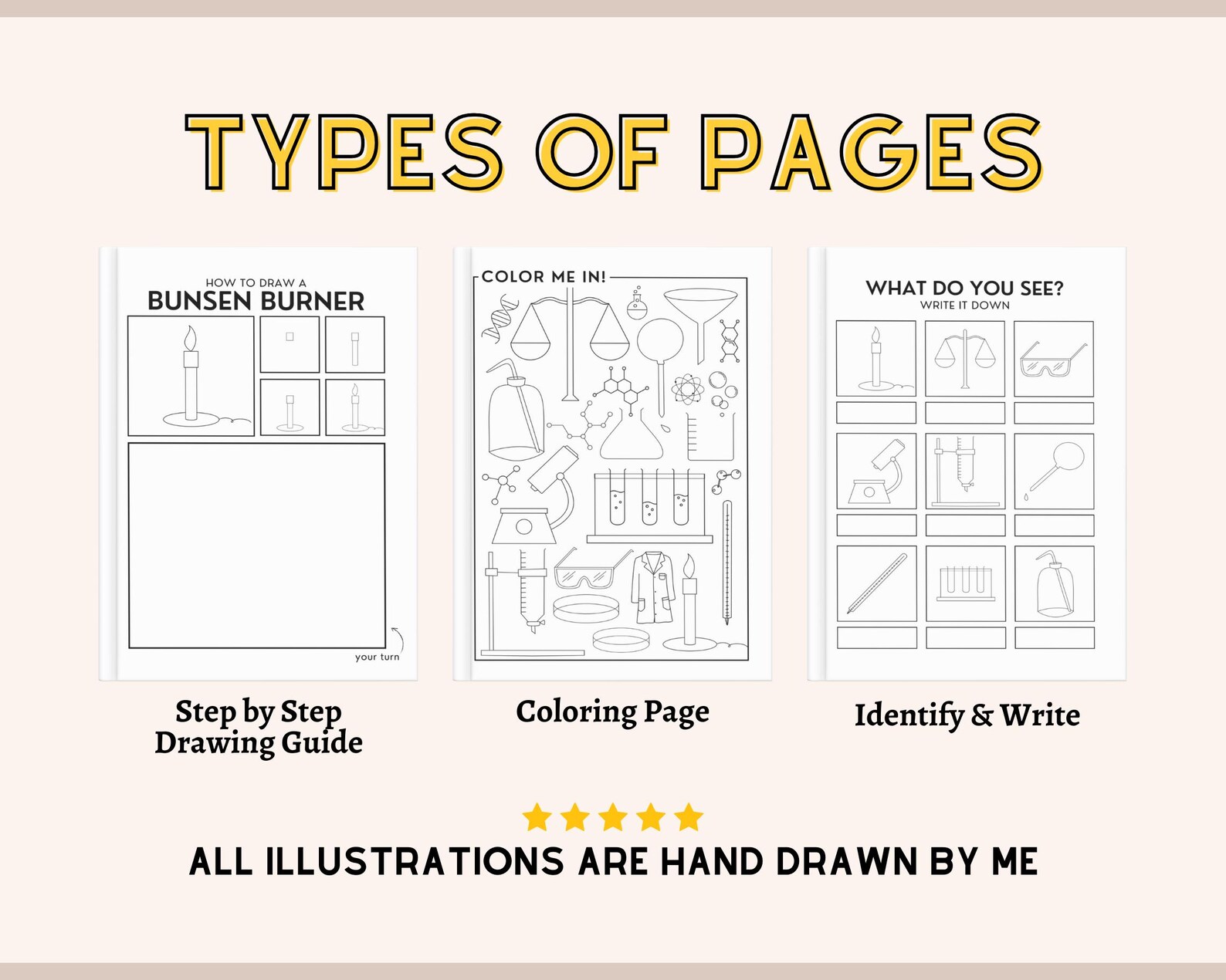 Art Class Downloads Science Lab Art Supply Coloring Sheet Kids How to ...