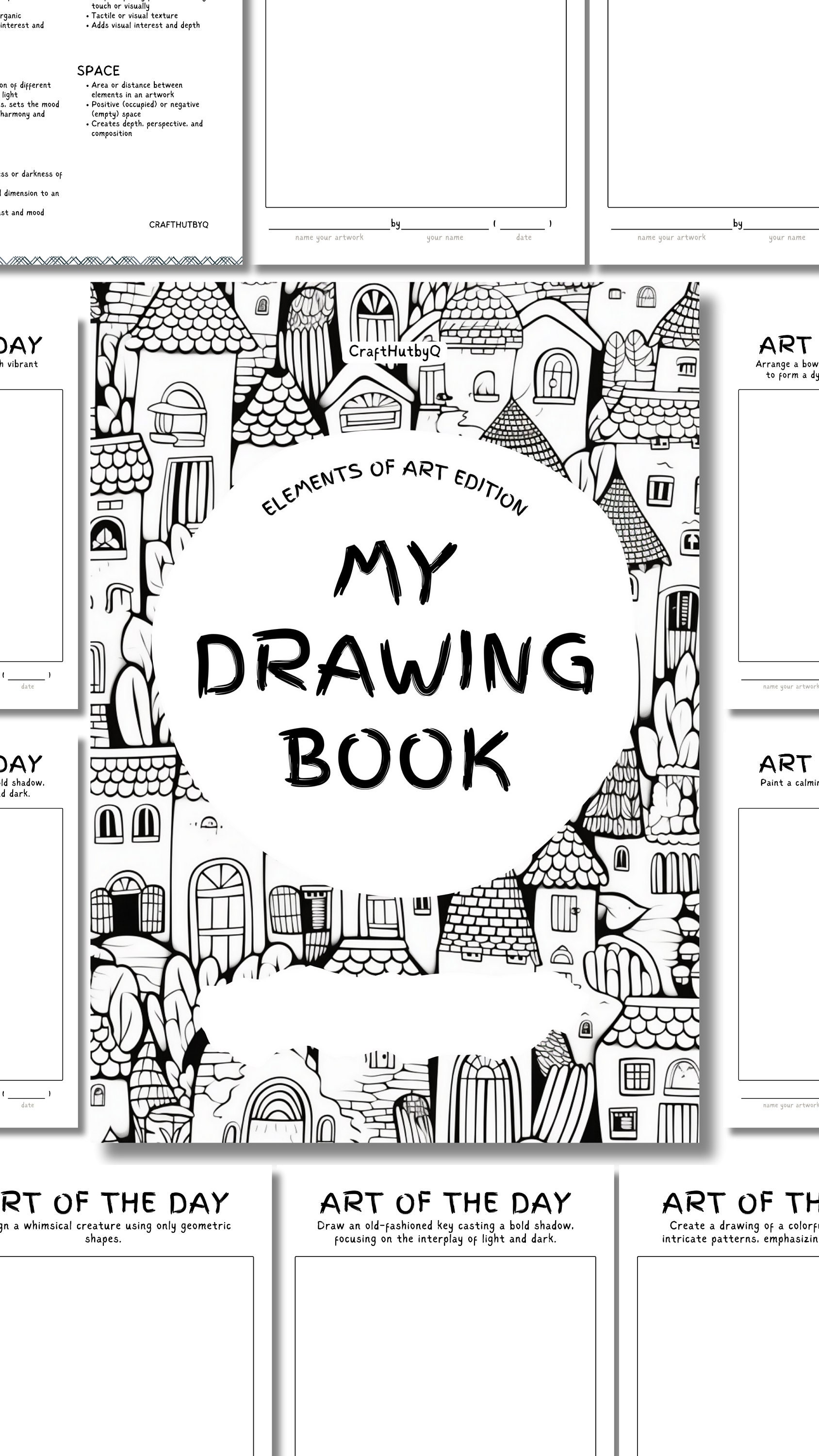 Elements of Art Drawing Book for Art Students Drawing Practice Art ...