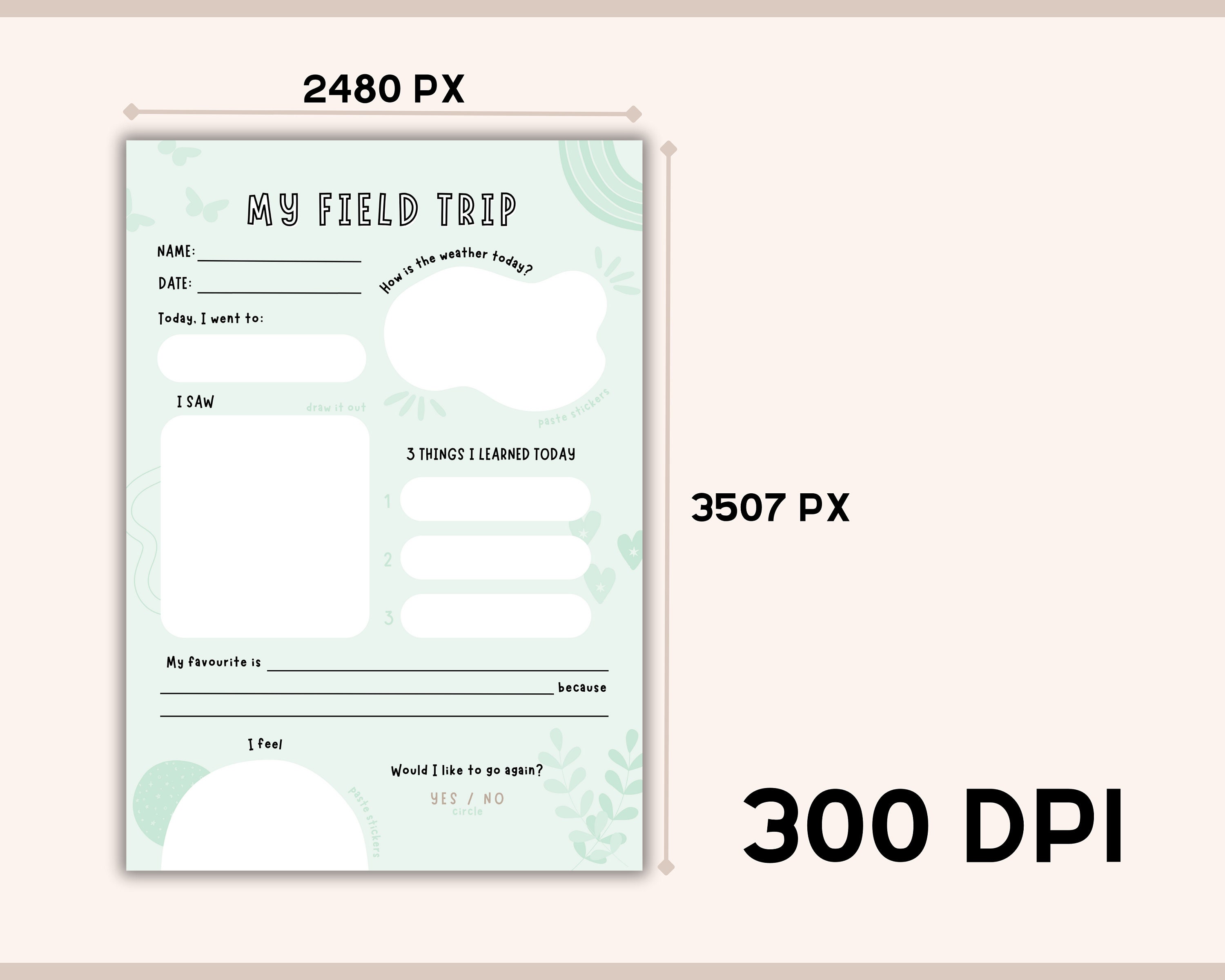 Field Trip Report for Kids Reflection Activity Homeschool Field Trip ...