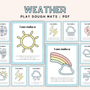 Weather Play Dough Mats Montessori Printable Toddler Activity Fine ...