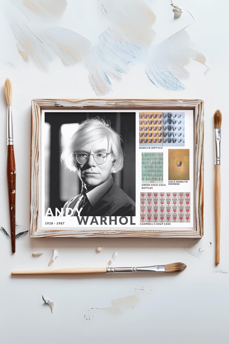 Poster Prints Andy Warhol Artwork Campbell Soup Prints for Classroom ...