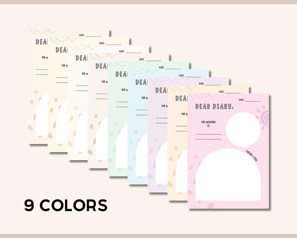 Kids Diary Printable Kids Daily Journal for Kids Gratitude Journal ...
