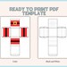 Christmas Gift Box Template DIY Christmas Gift Printable Coloring ...