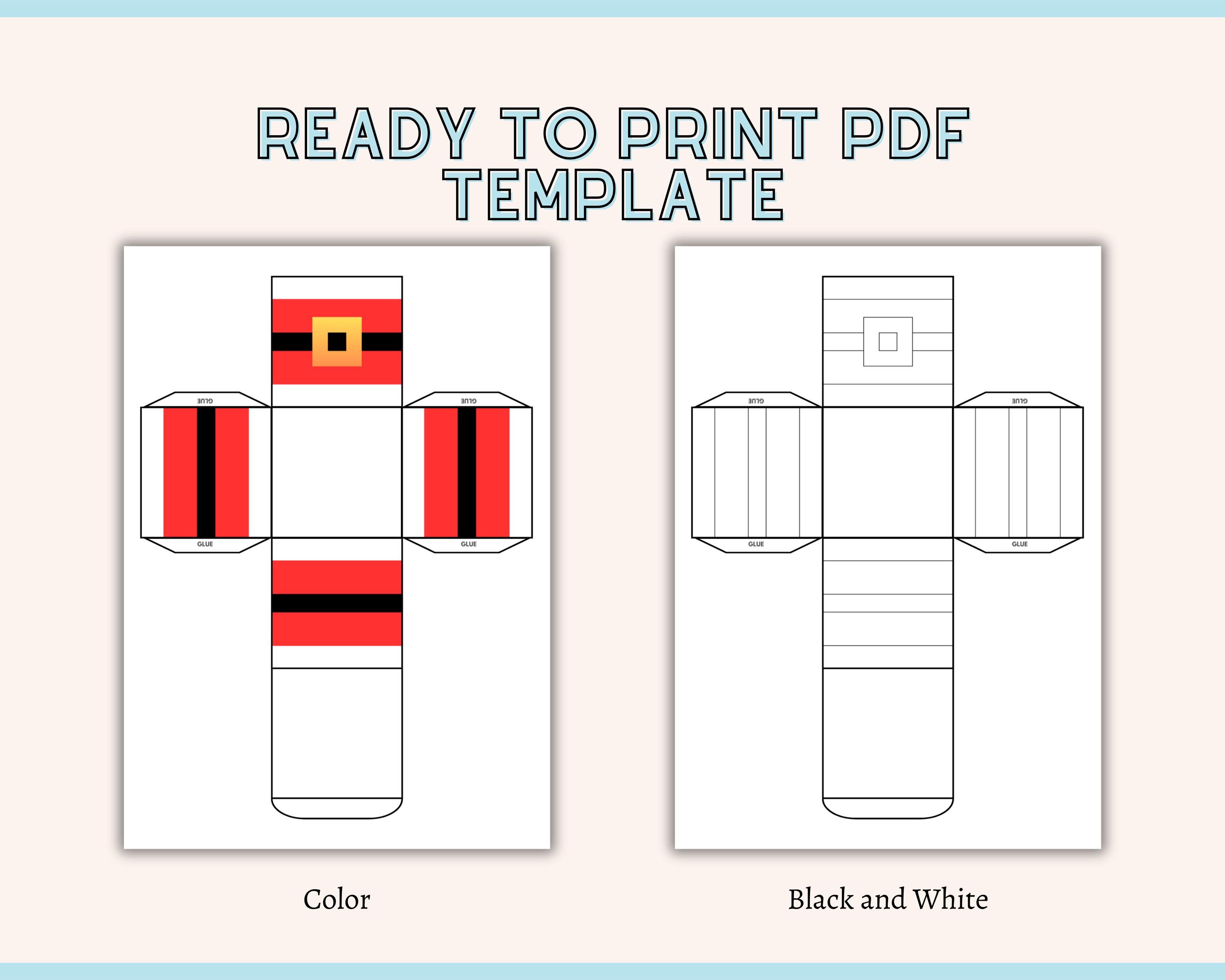 Christmas Gift Box Template DIY Christmas Gift Printable Coloring ...
