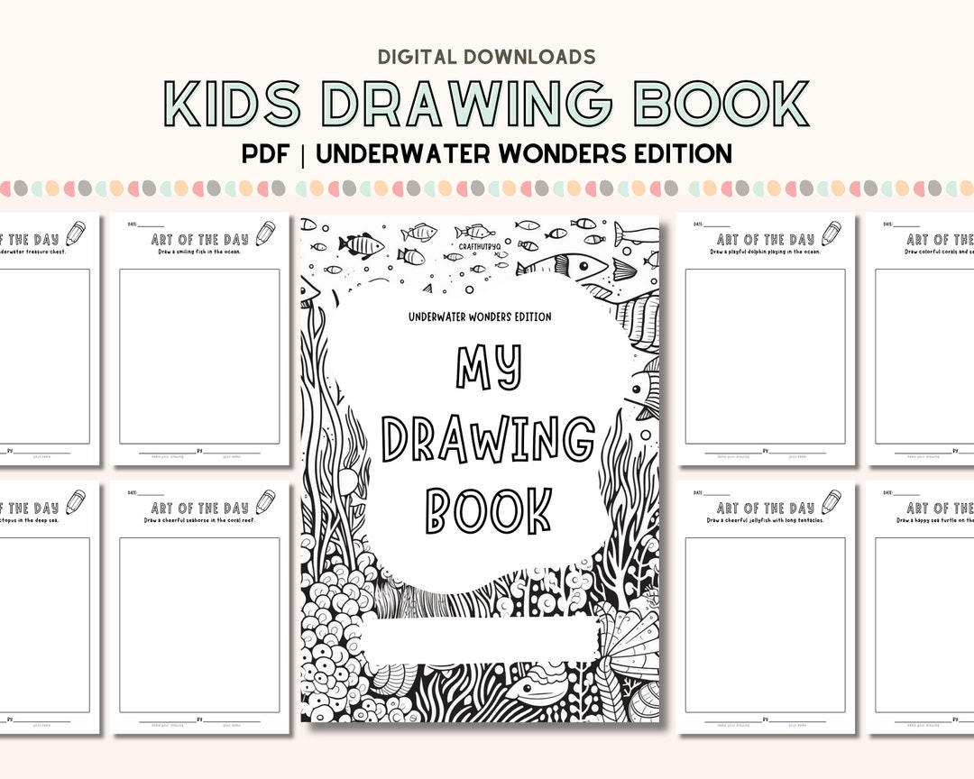 Drawing Book for Kids Art Activity Worksheets Printable Drawing Prompts ...