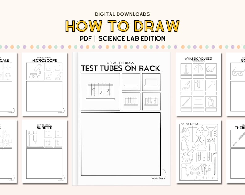 Art Class Downloads Science Lab Art Supply Coloring Sheet Kids How to ...