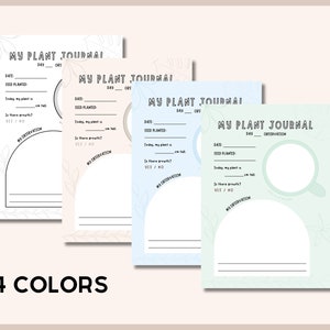 Kids Plant Journal Template Science Activity Plant Growing Journal Kid ...