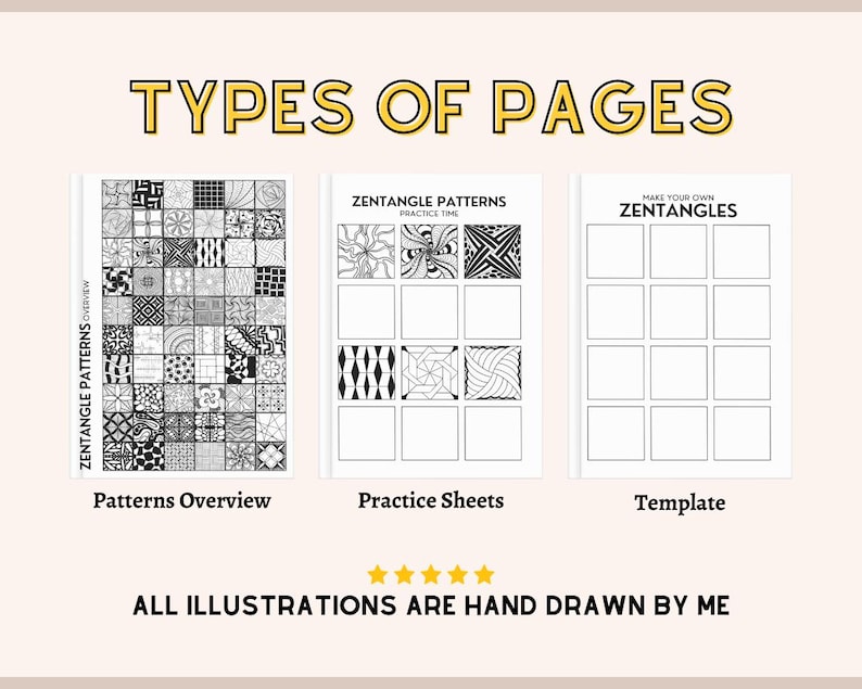 Zentangle Practice Sheet Art Class Activity Kids Art Classroom ...