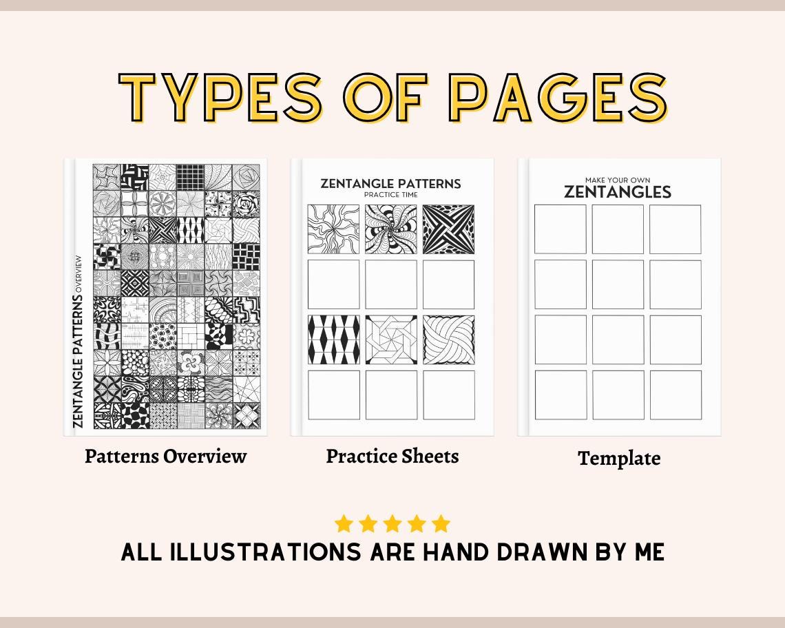 Zentangle Practice Sheet Art Class Activity Kids Art Classroom ...