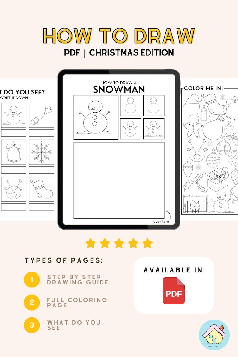 Learn to Draw Christmas Drawing Step by Step Kids How to Draw Doodle ...