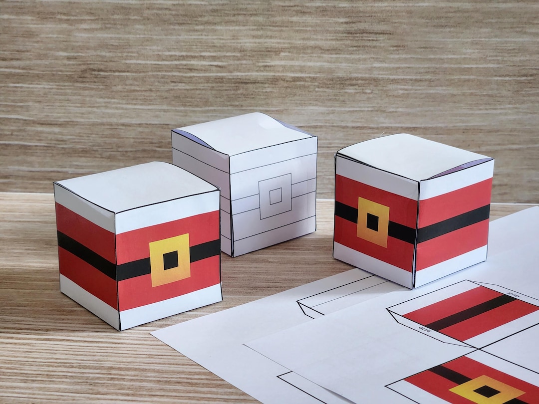 Christmas Gift Box Template DIY Christmas Gift Printable Coloring ...