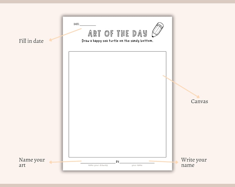 Drawing Book for Kids Art Activity Worksheets Printable Drawing Prompts ...