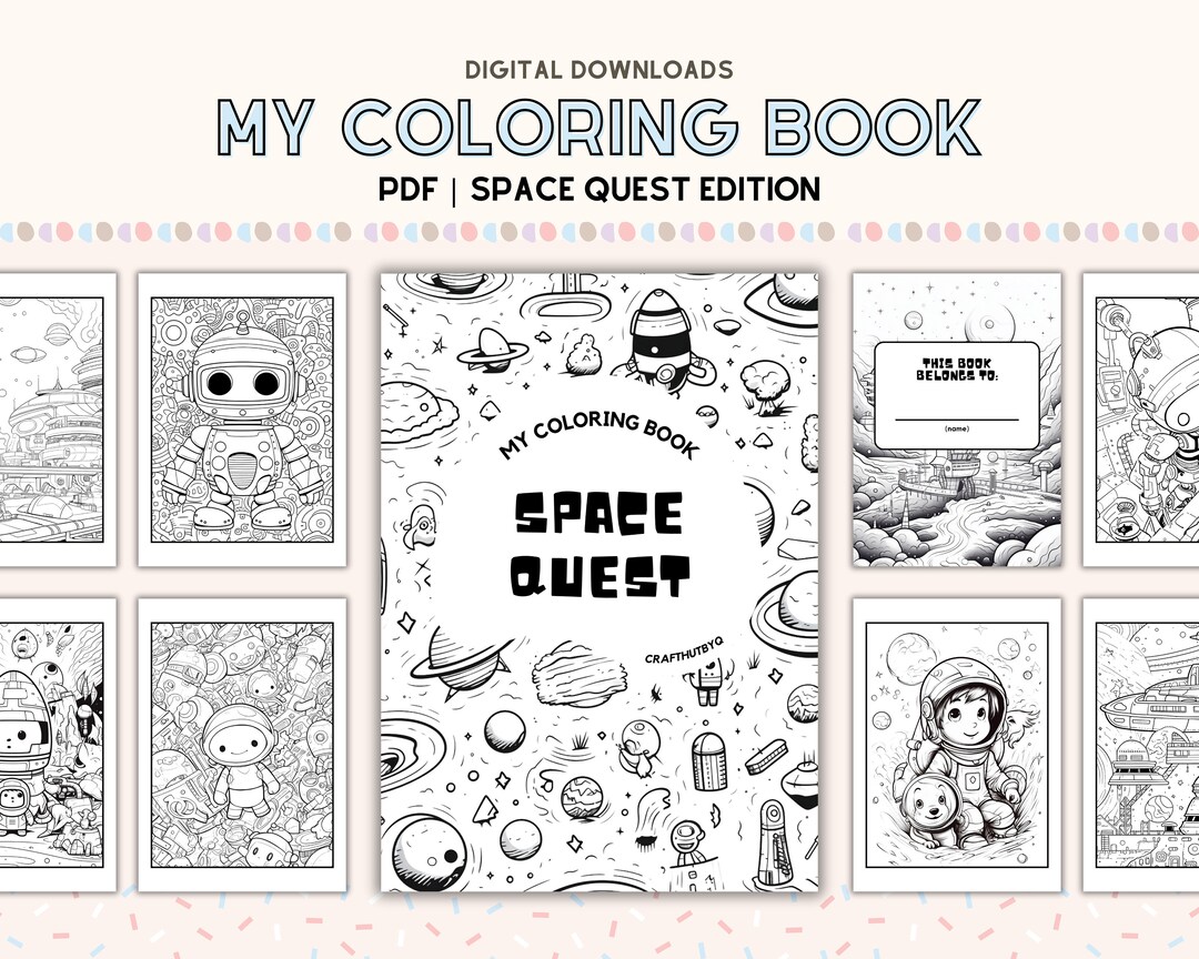 Kids Coloring Books Space Exploration Coloring Pages Homeschool Art ...