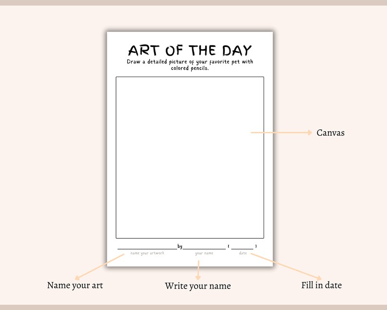 Art Medium Drawing Activity for Art Class Activity Drawing Practice Art ...