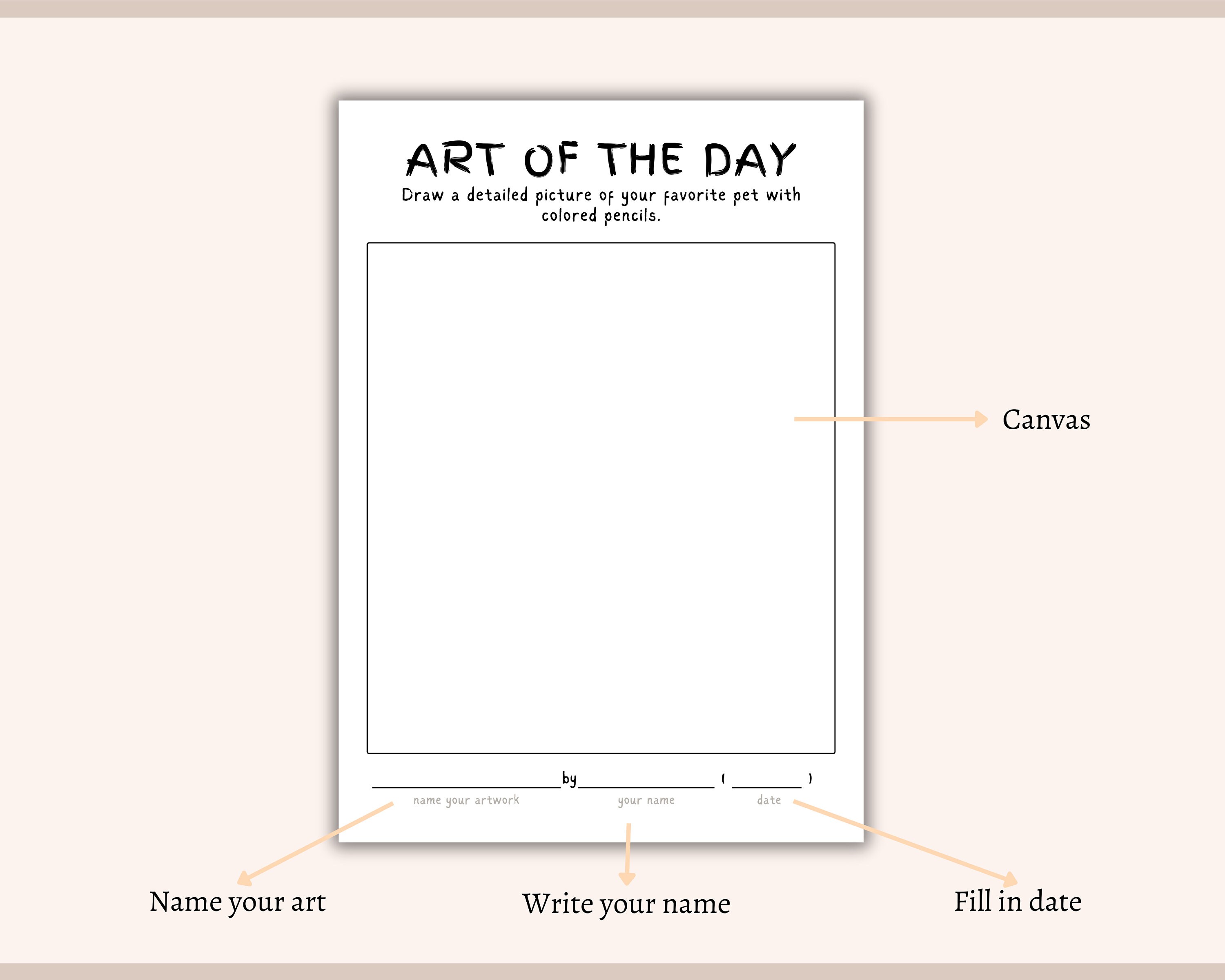 Art Medium Drawing Activity for Art Class Activity Drawing Practice Art ...