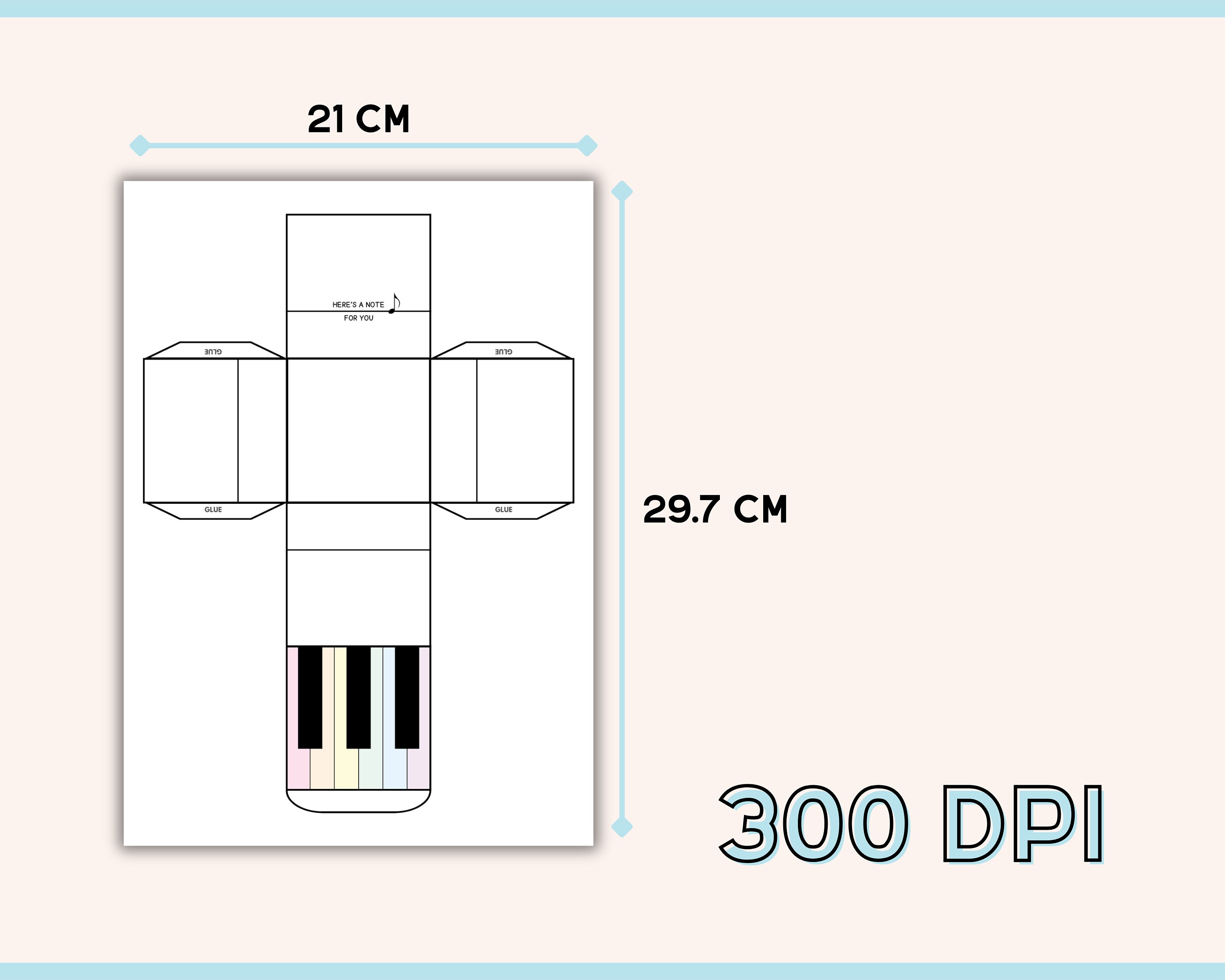 Piano Student Gift Music Teacher Gift Box Template for Kids Music Class ...