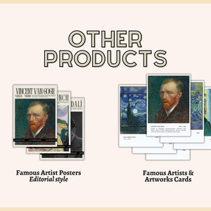 Famous Artists Posters Classroom Bulletin Board Printable Posters Class ...