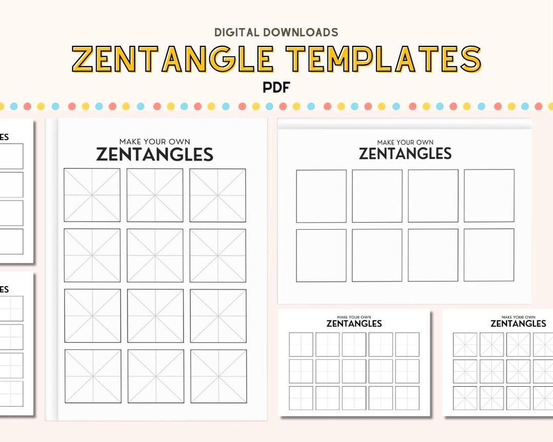 Zentangle Blank Templates to Print Kids Zentangle Squares Printable ...