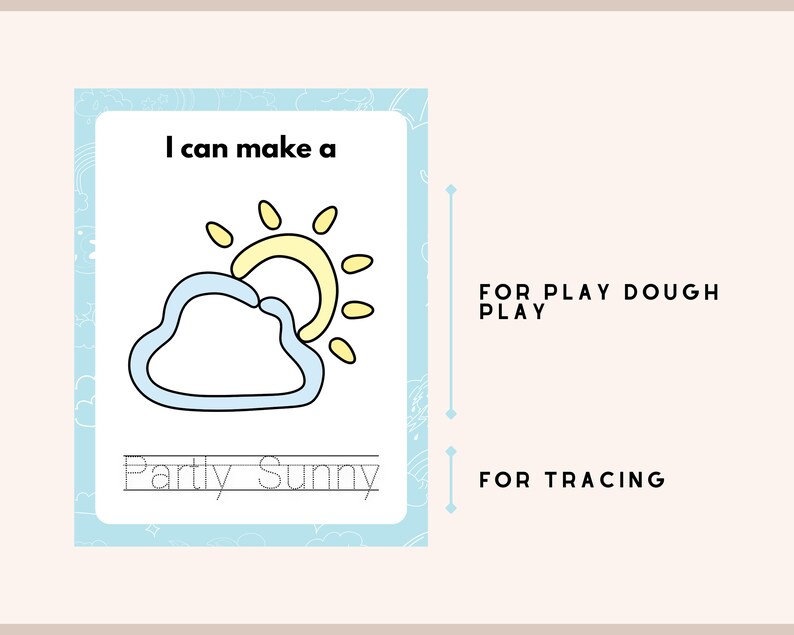Weather Play Dough Mats Montessori Printable Toddler Activity Fine ...