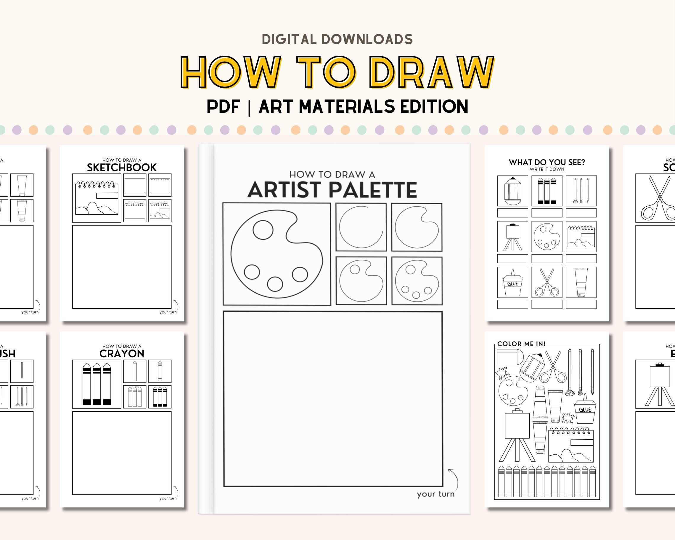 Step by Step Drawing Lesson Kids Art Class for Kindergarten Learn to ...