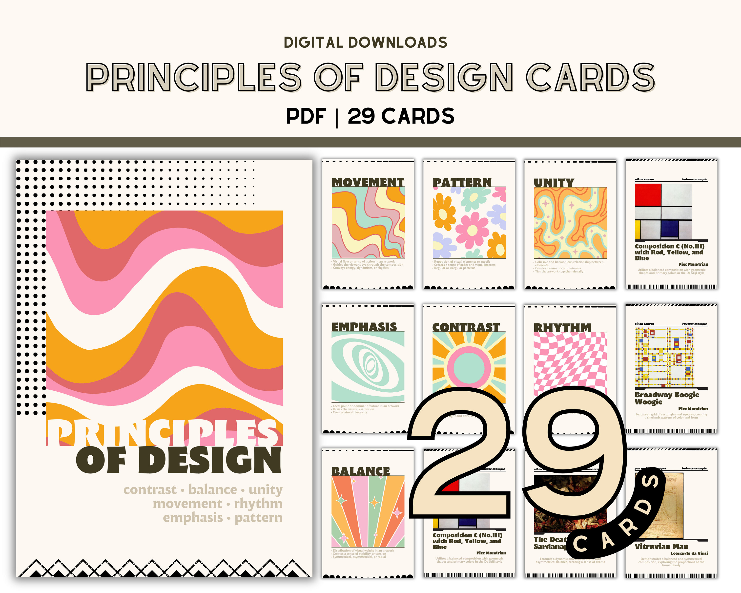 Principles of Design Posters Visual Art Education Resource Art ...
