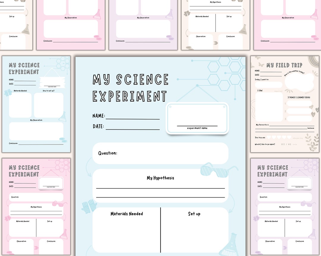 Science Experiment Worksheets Kids Science Journal Scientific Method ...