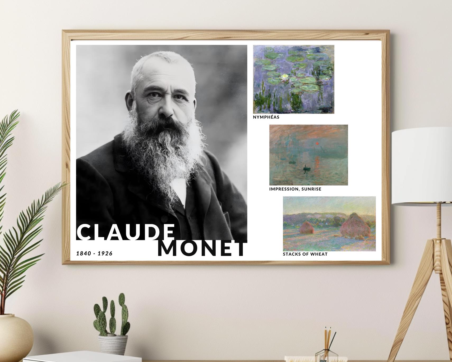 Claude Monet Art Posters of Famous Artists Prints Painting and Artist ...