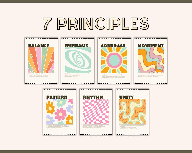 Principles of Design Posters Visual Art Education Resource Art ...
