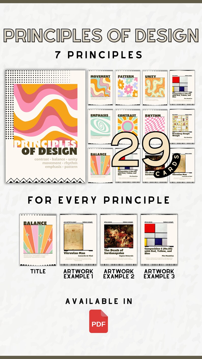 Principles of Design Posters Visual Art Education Resource Art ...