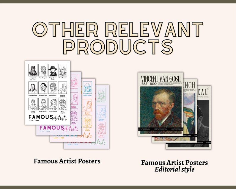 Famous Artists Card Set Classroom Visuals Printable Art Teacher ...