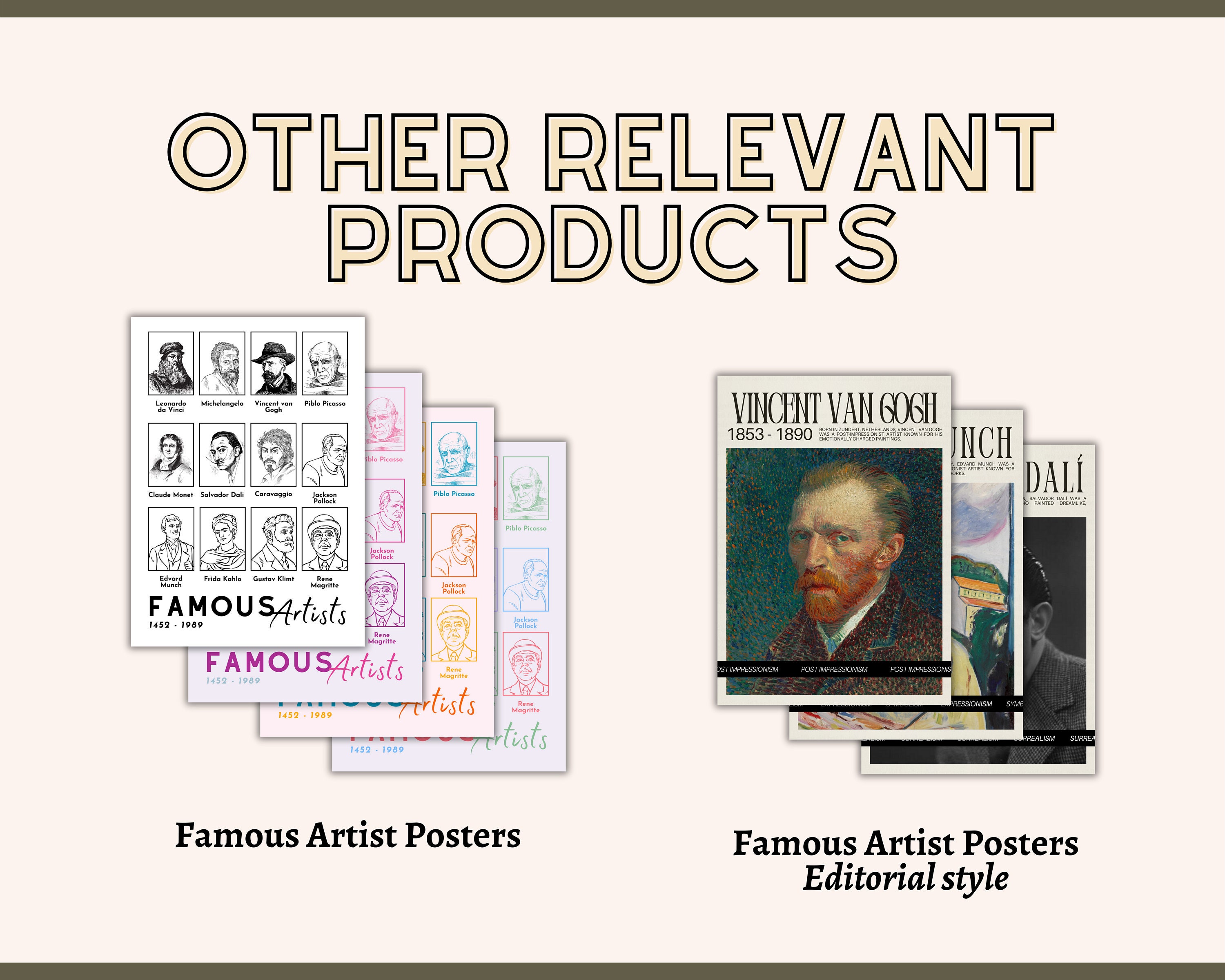 Famous Artists Card Set Classroom Visuals Printable Art Teacher ...