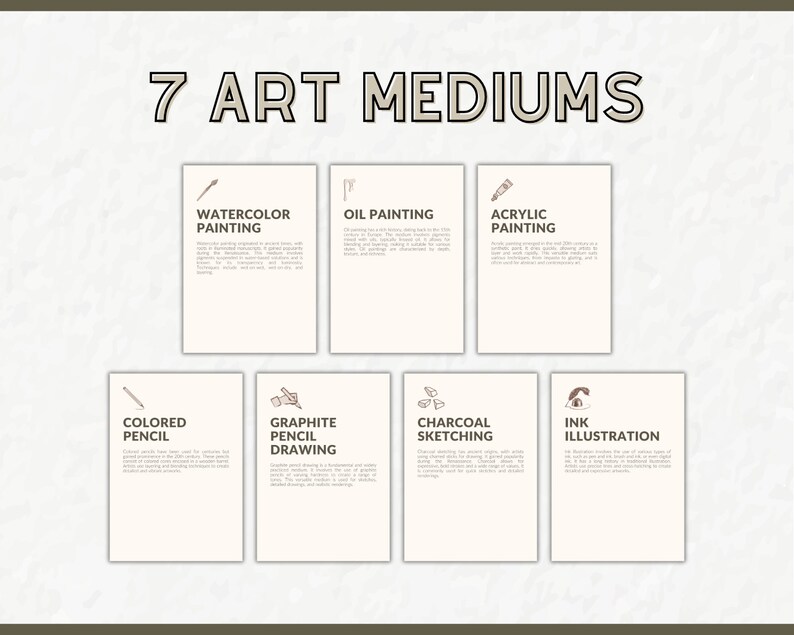 Art Medium Card Art Class Activity Interactive Card Art Teacher ...