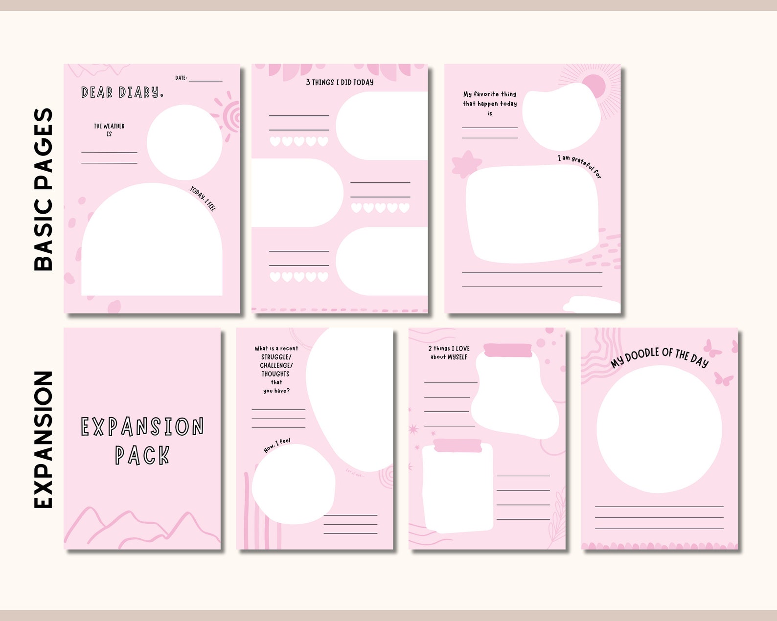 Kids Diary Printable Kids Daily Journal for Kids Gratitude Journal ...
