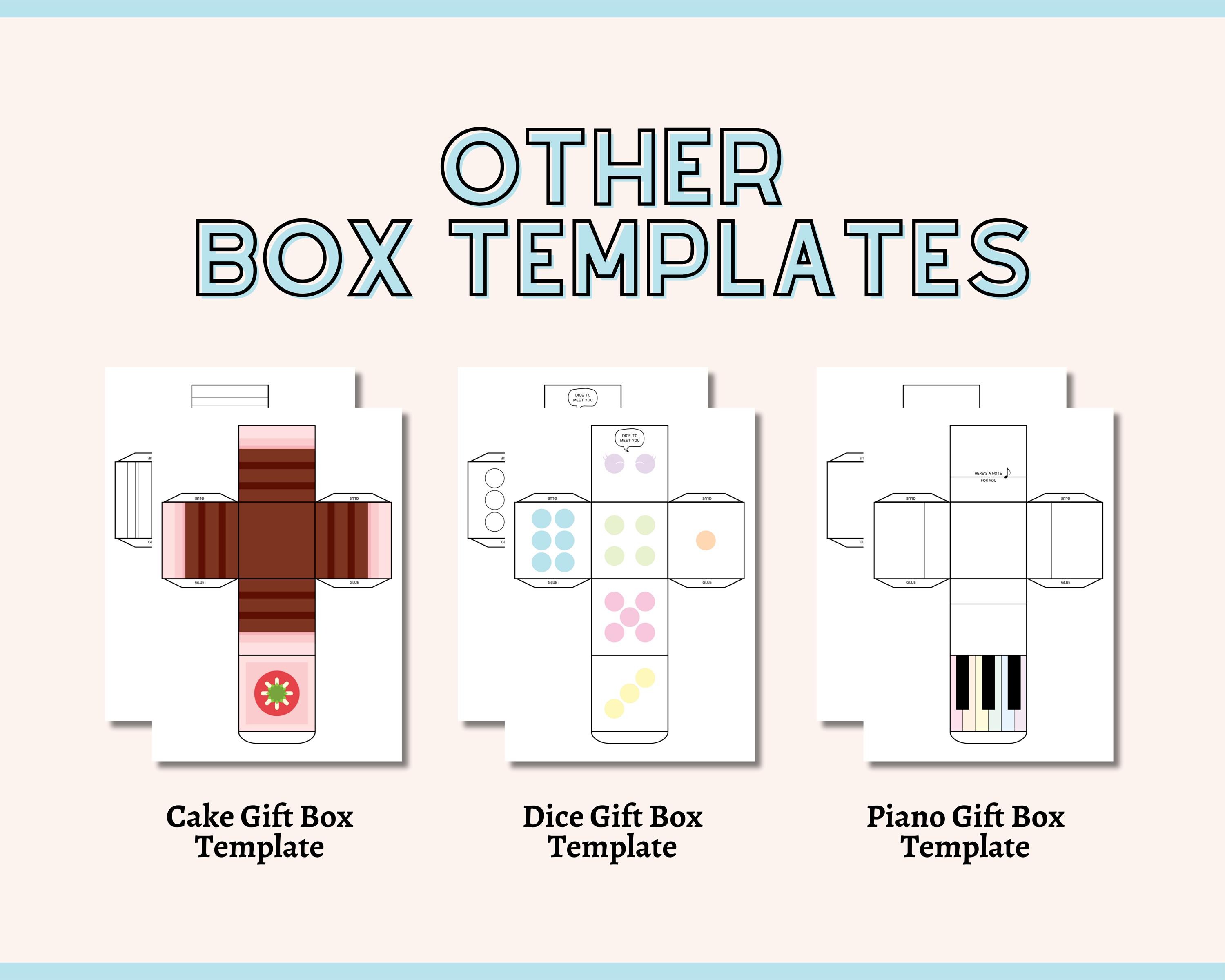 Christmas Gift Box Template DIY Christmas Gift Printable Coloring ...