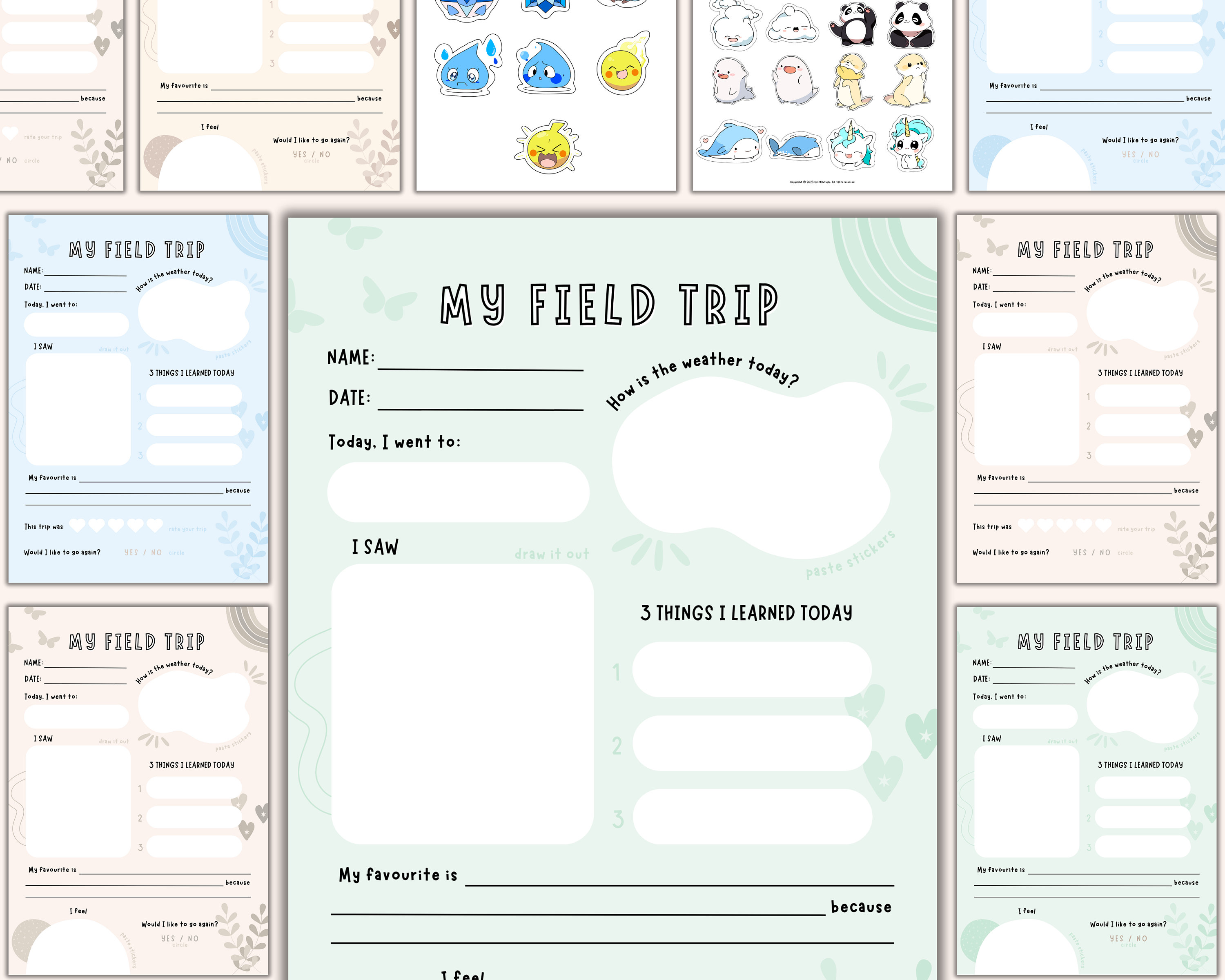 Field Trip Report for Kids Reflection Activity Homeschool Field Trip ...