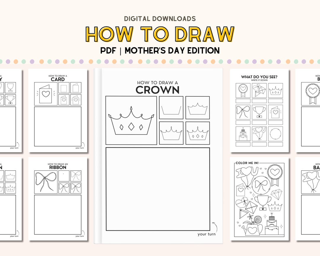 Kids How to Draw Cute Things to Draw on Mother's Day Step by Step ...