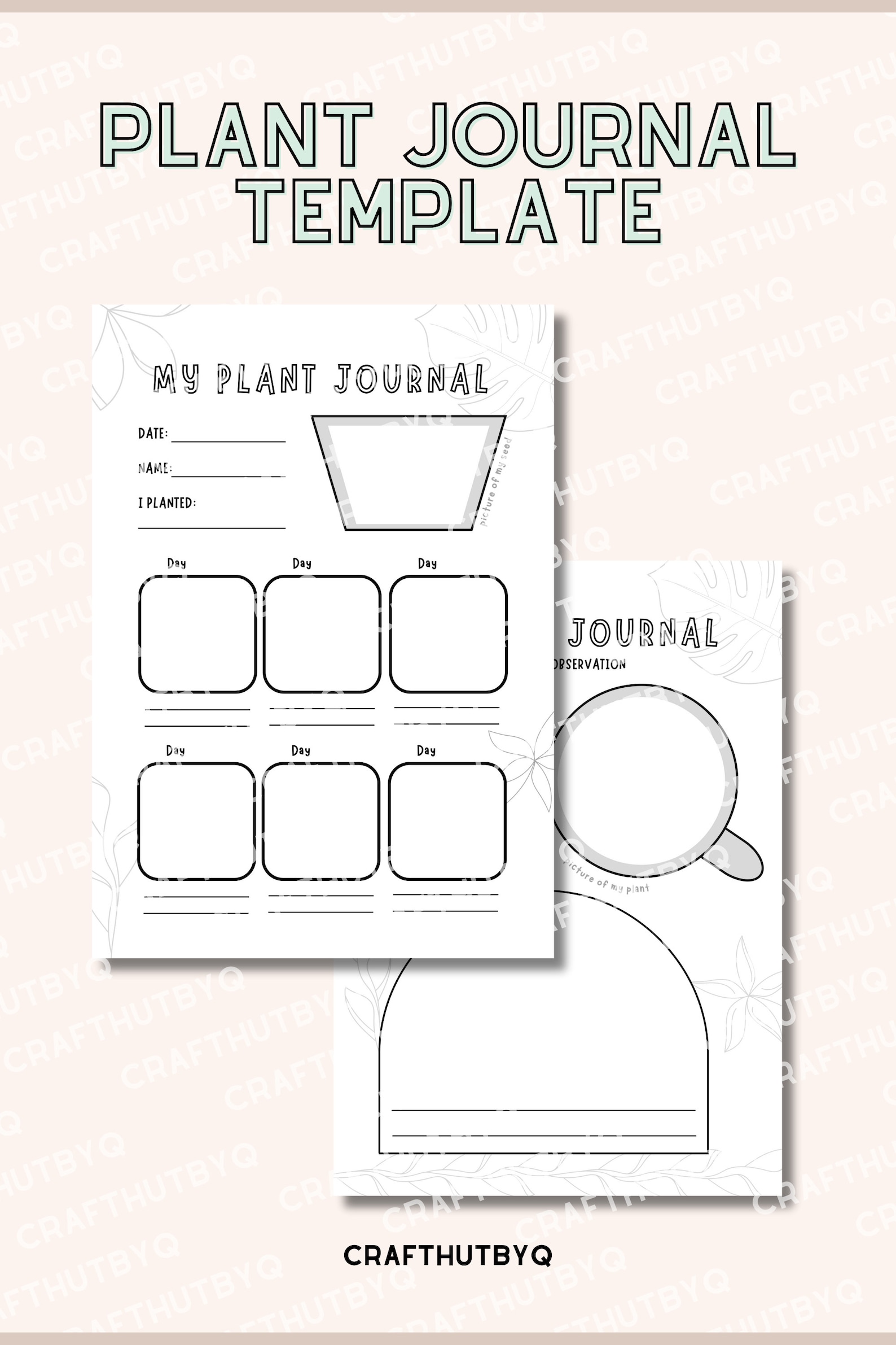 Kids Plant Journal Template Science Activity Plant Growing Journal Kid ...