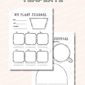 Kids Plant Journal Template Science Activity Plant Growing Journal Kid ...