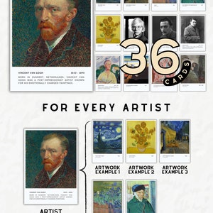 Famous Artists Card Set Classroom Visuals Printable Art Teacher ...