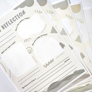 Kids Reflection Journal Pages for Kids Gratitude Printable Daily ...