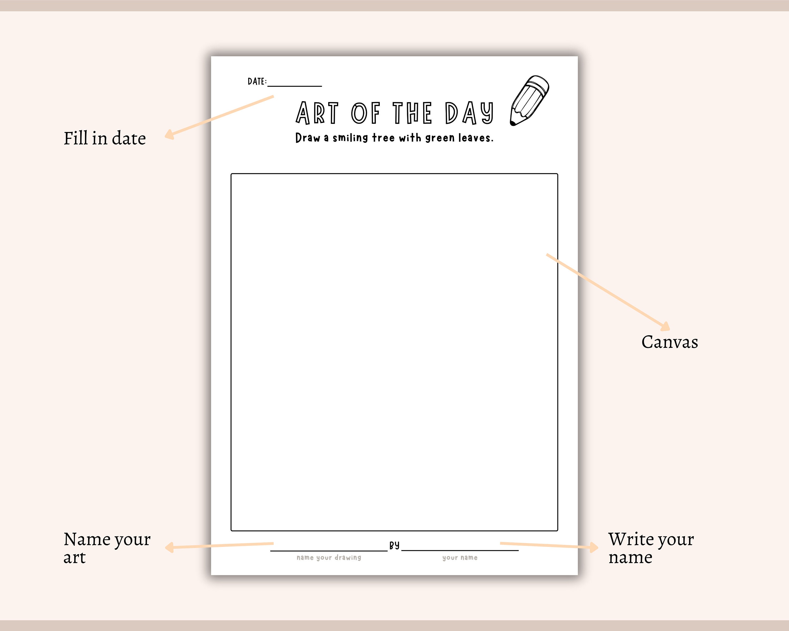 Kids Drawing Activity Printable Homeschool Art Activity for Art Teacher ...