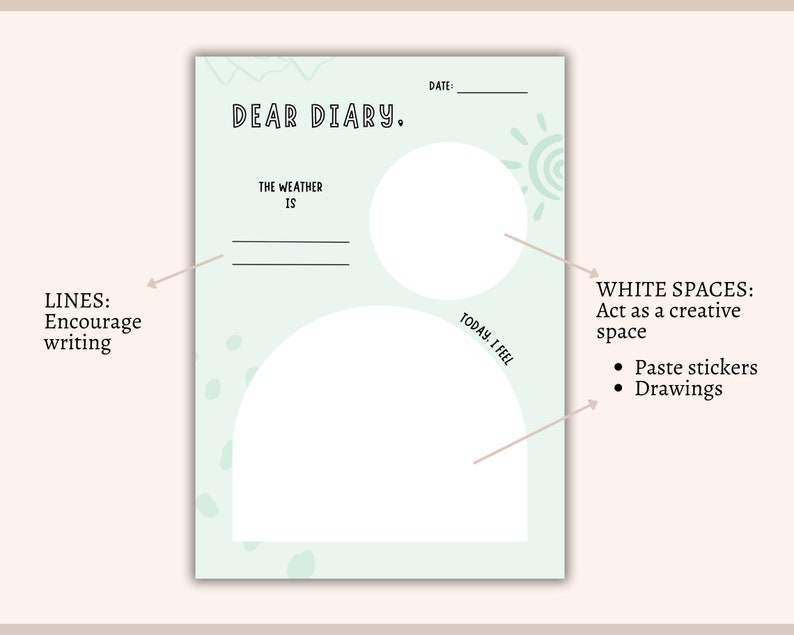 Kids Diary Printable Kids Daily Journal for Kids Gratitude Journal ...