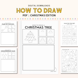 Learn to Draw Christmas Drawing Step by Step Kids How to Draw Doodle ...