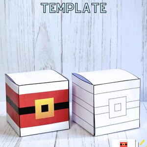 Christmas Gift Box Template DIY Christmas Gift Printable Coloring ...