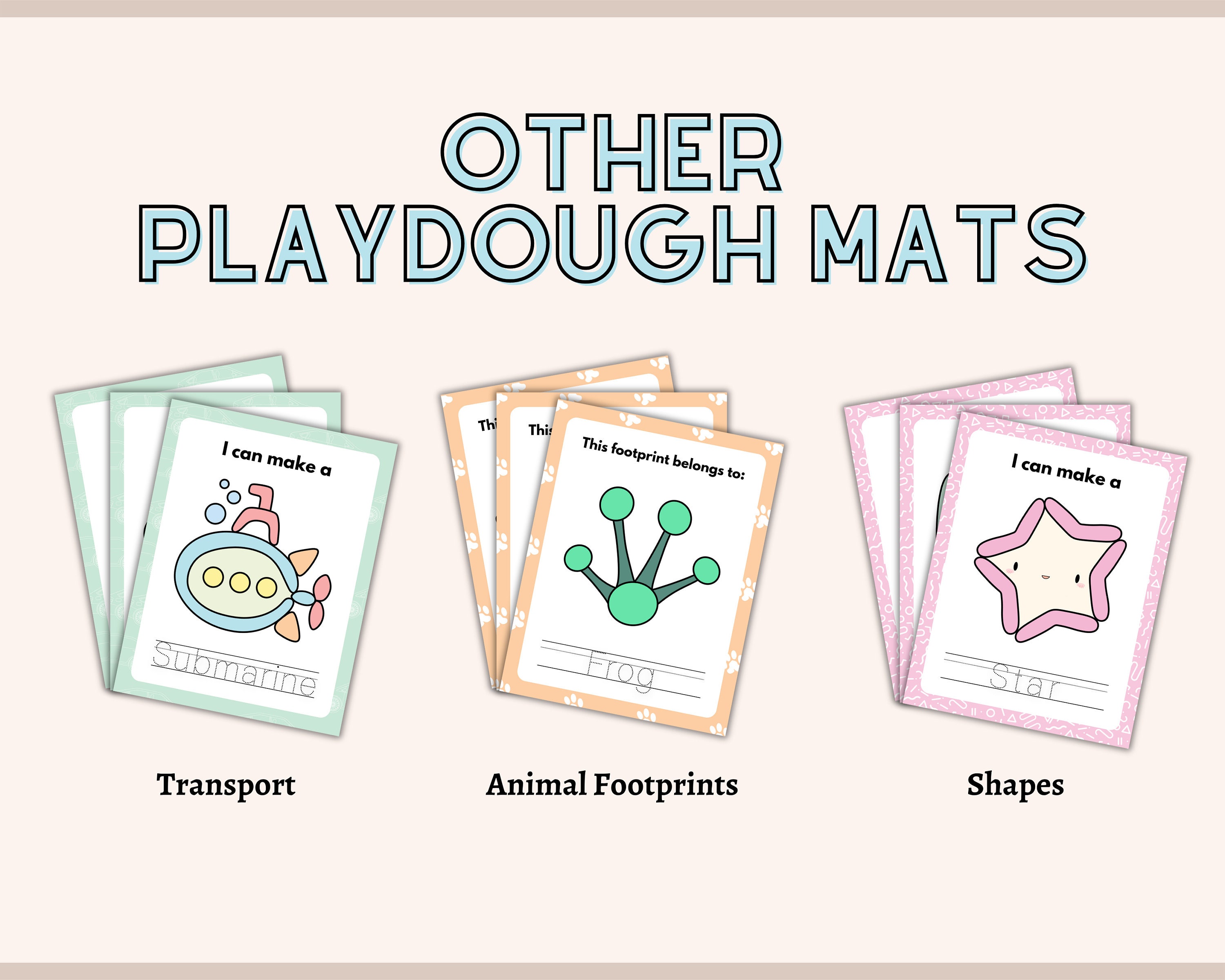 Weather Play Dough Mats Montessori Printable Toddler Activity Fine ...